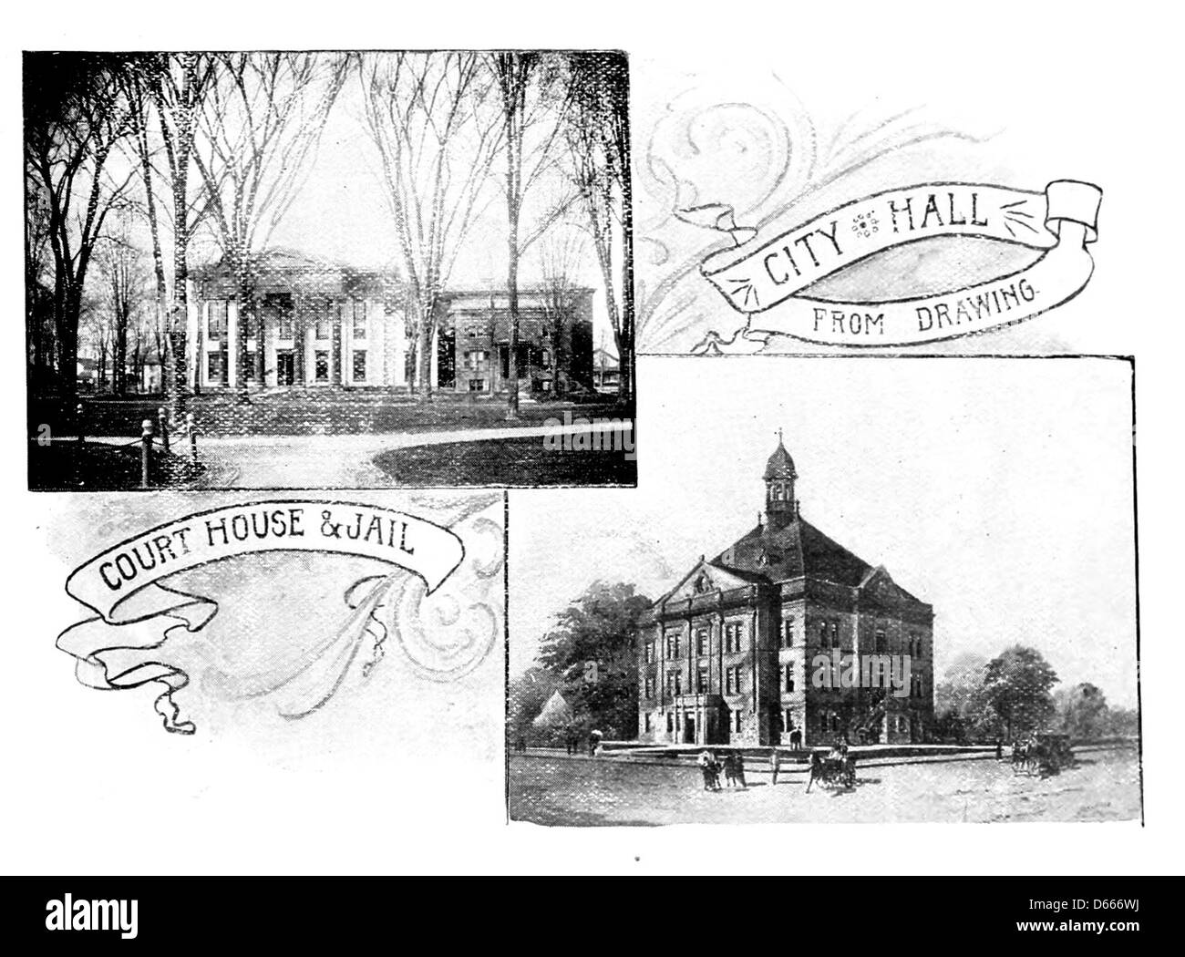 A vintage souvenir image of the city of Rome, New York, from 1894 ...