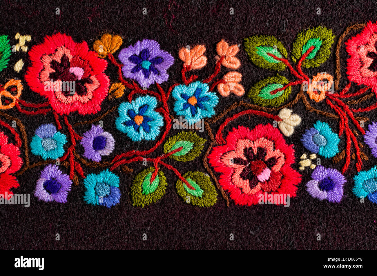 Stitch embroidery flowers embroidered floral design hi-res stock ...
