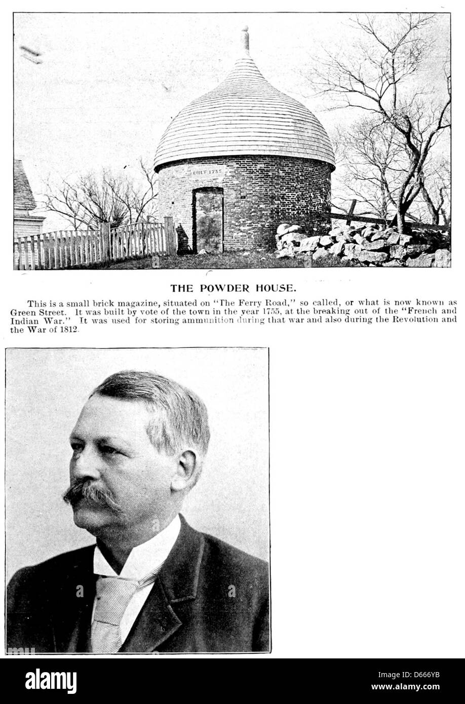 A 1895 photograph or postcard from Marblehead, featuring the Powder ...