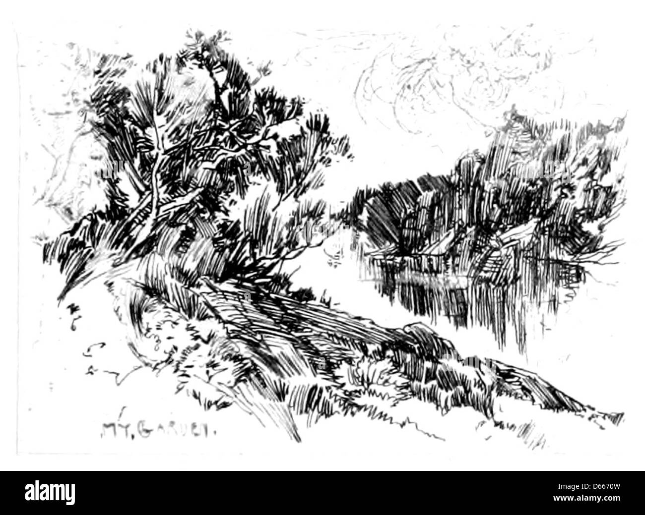 An 1891 souvenir featuring eight etchings on Japanese paper ...