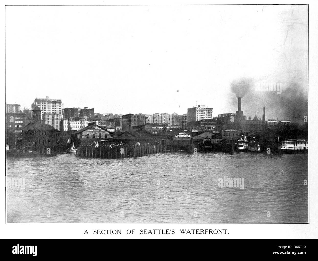 A 1909 souvenir photograph of Seattle, Washington, showcasing the city ...