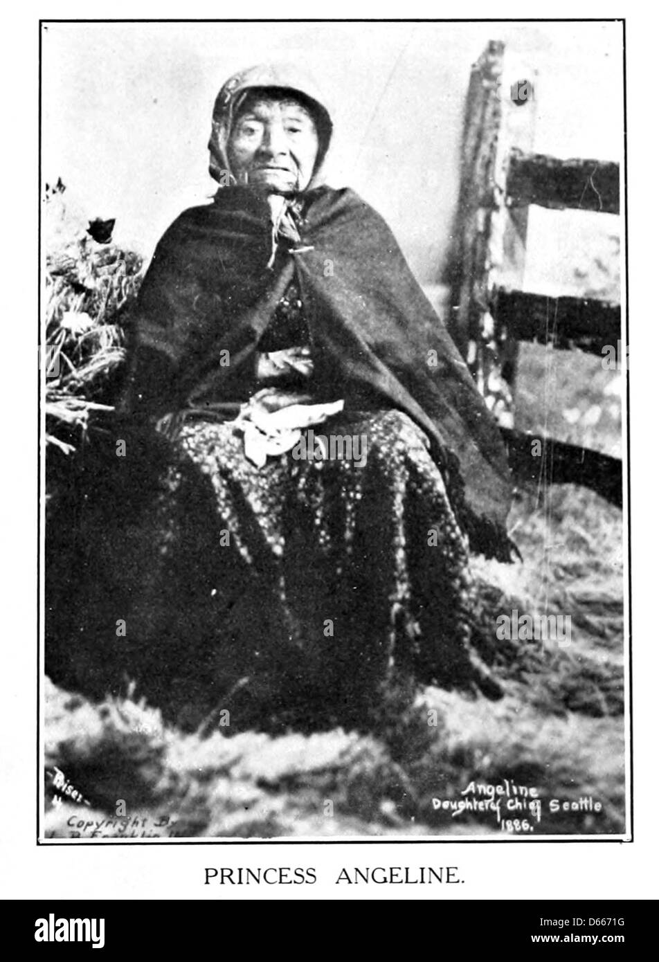A 1909 photograph of Princess Angeline, daughter of Chief Seattle ...