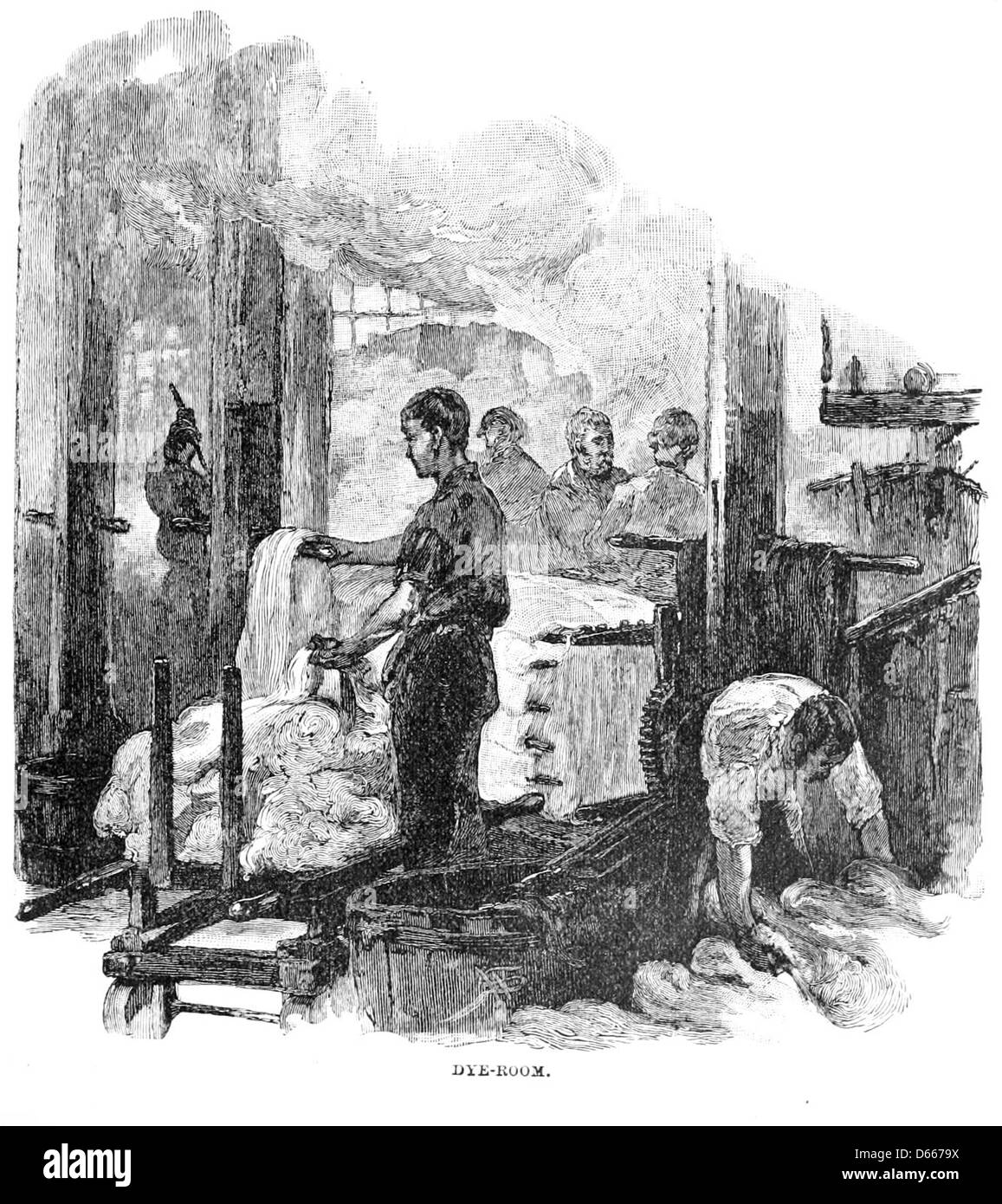 This image from 1879 illustrates the process of making a spool of ...