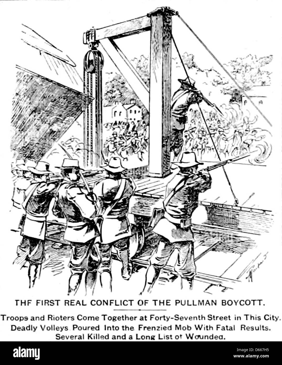 This 1894 image reflects the Boyce's Big Weeklies strike, part of the ...