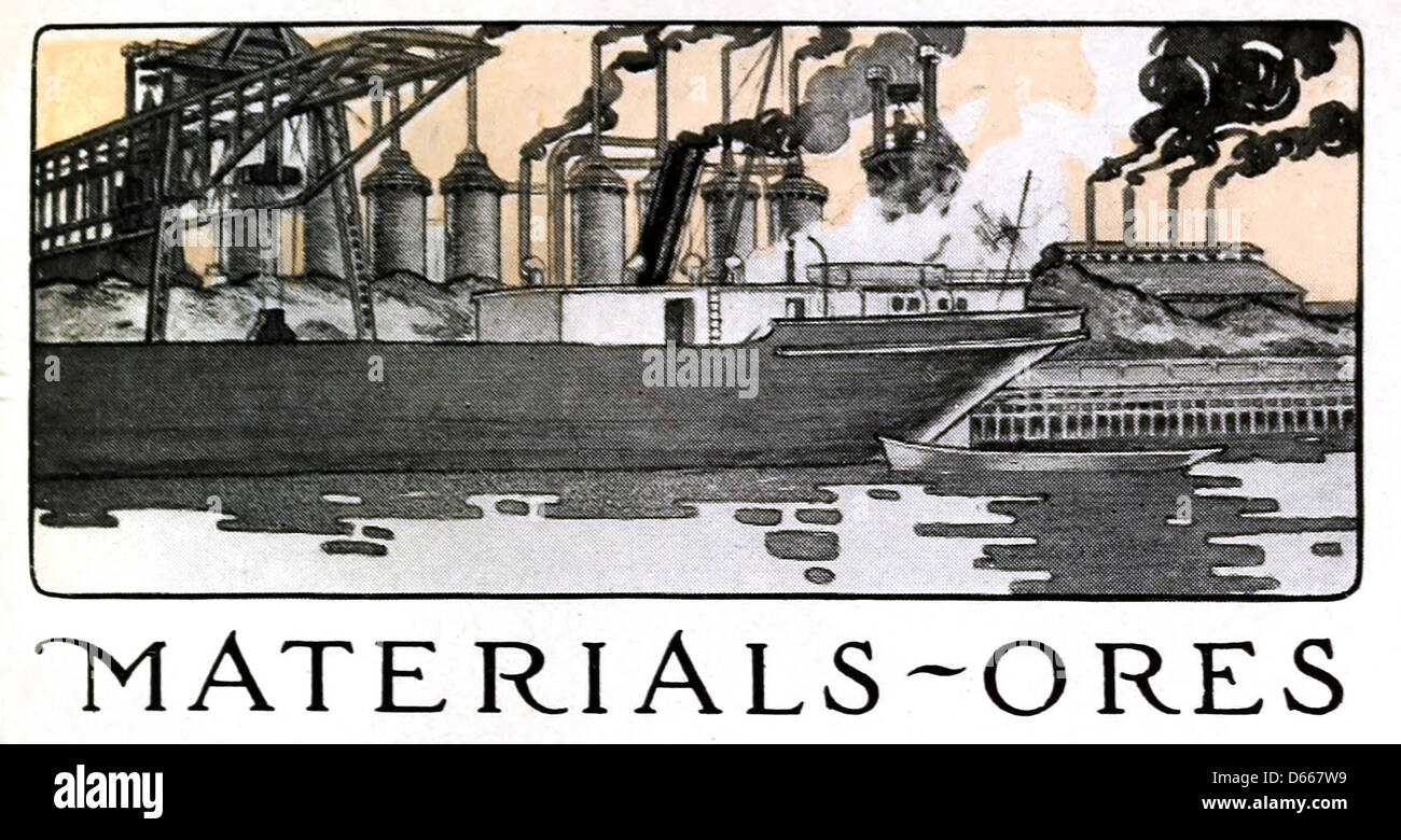 This 1911 photograph or illustration depicts the process of blast ...