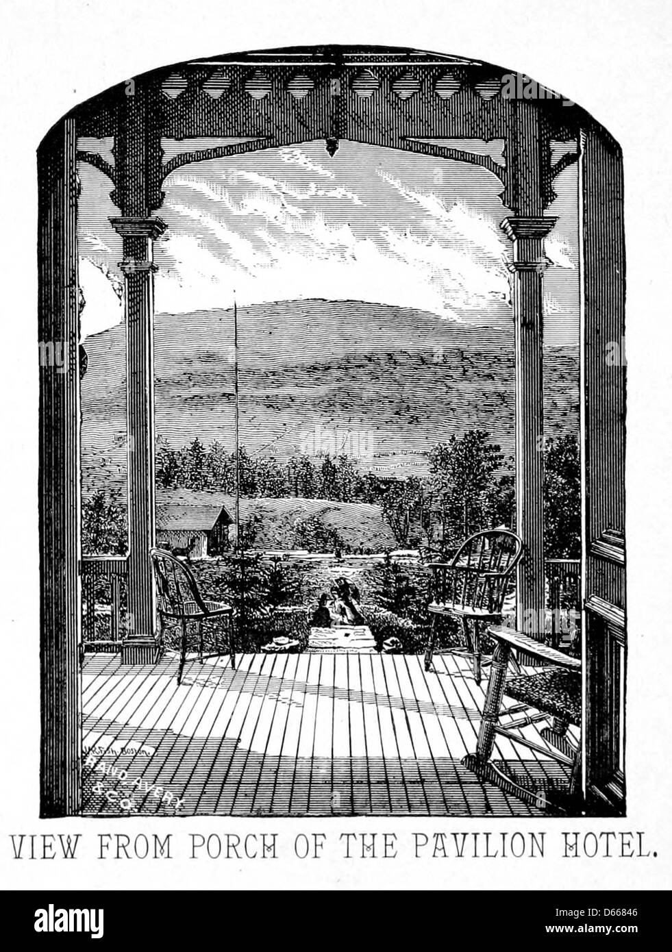An image from the Pavilion Hotel in Howe's Cave, Schoharie County, New ...