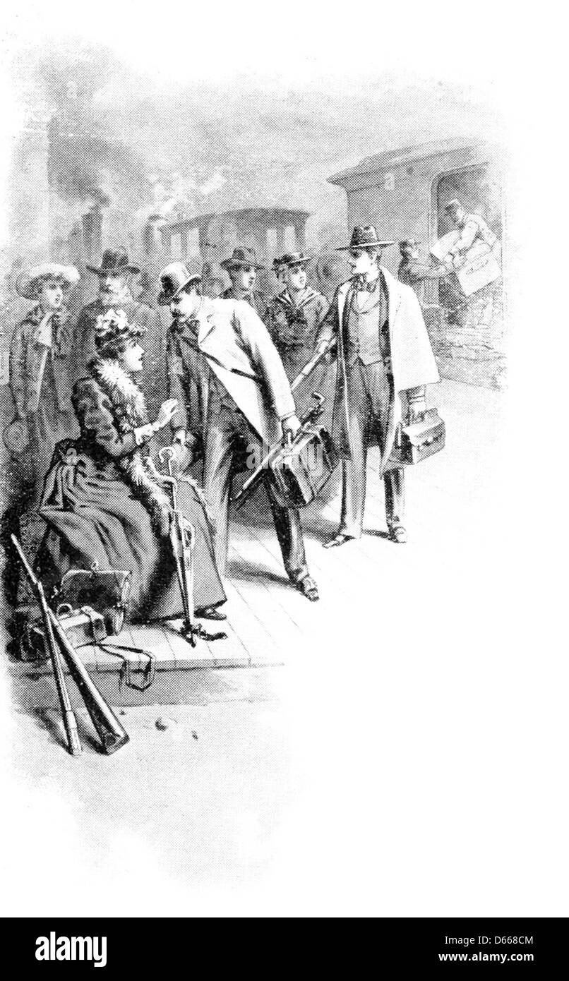 This 1895 photograph captures a train station scene, highlighting the ...