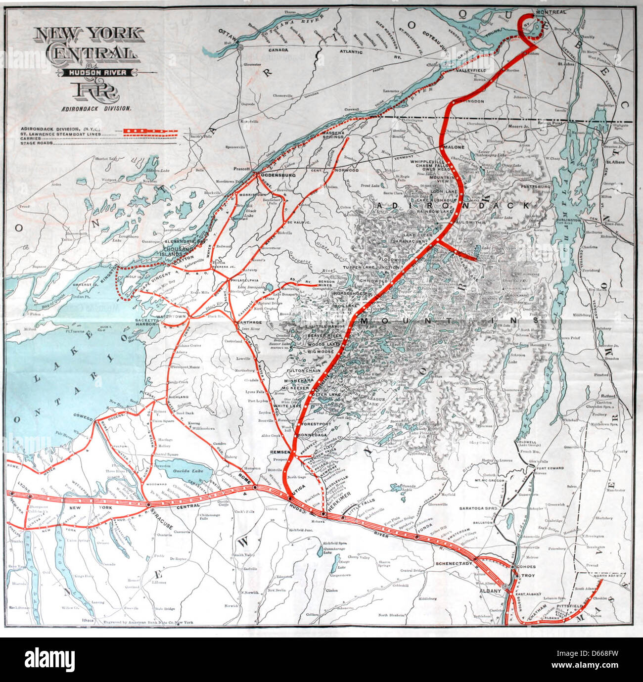 Map train route 19th century hi-res stock photography and images - Alamy
