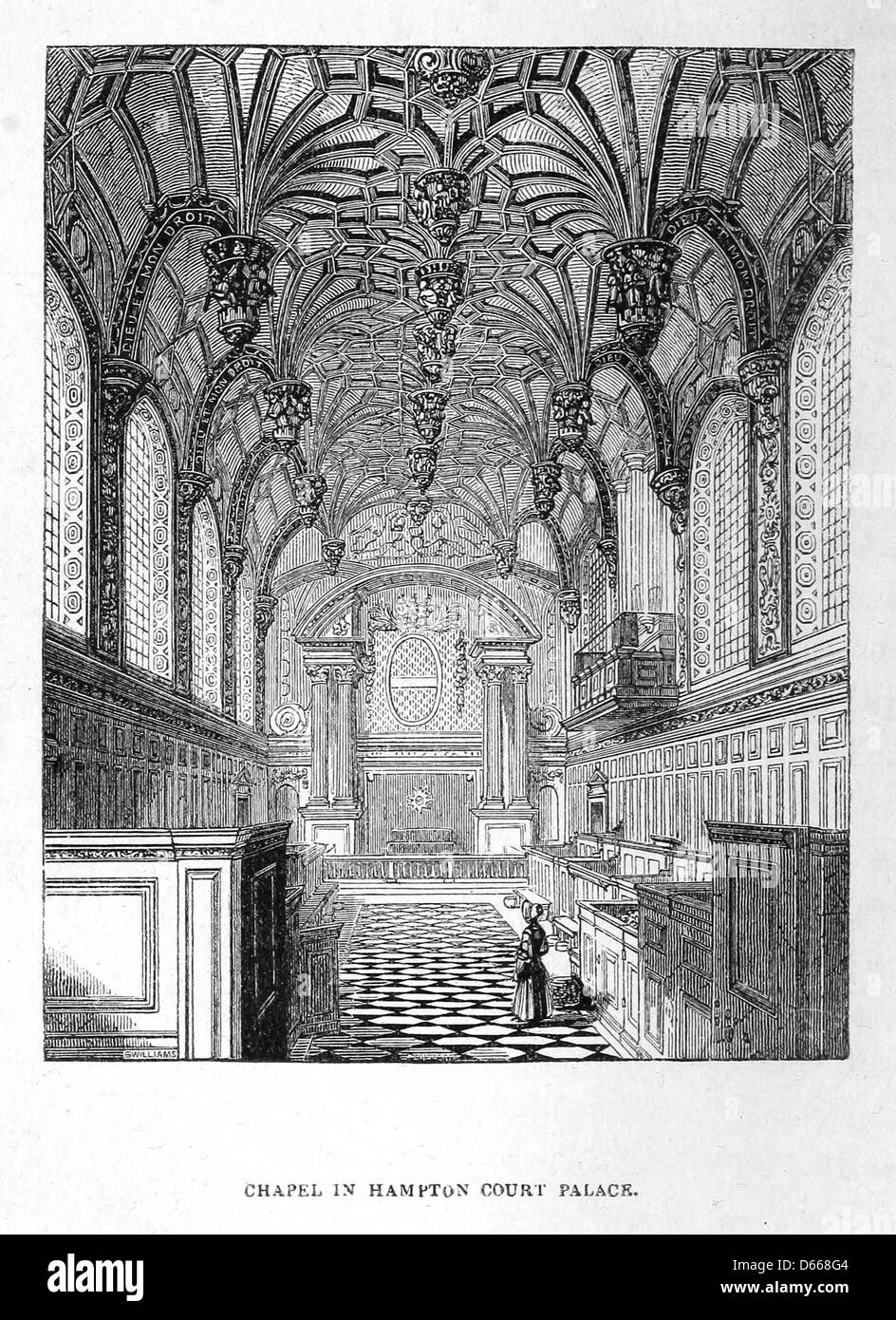 An 1839 guide to Hampton Court Palace, showcasing the iconic palace and ...