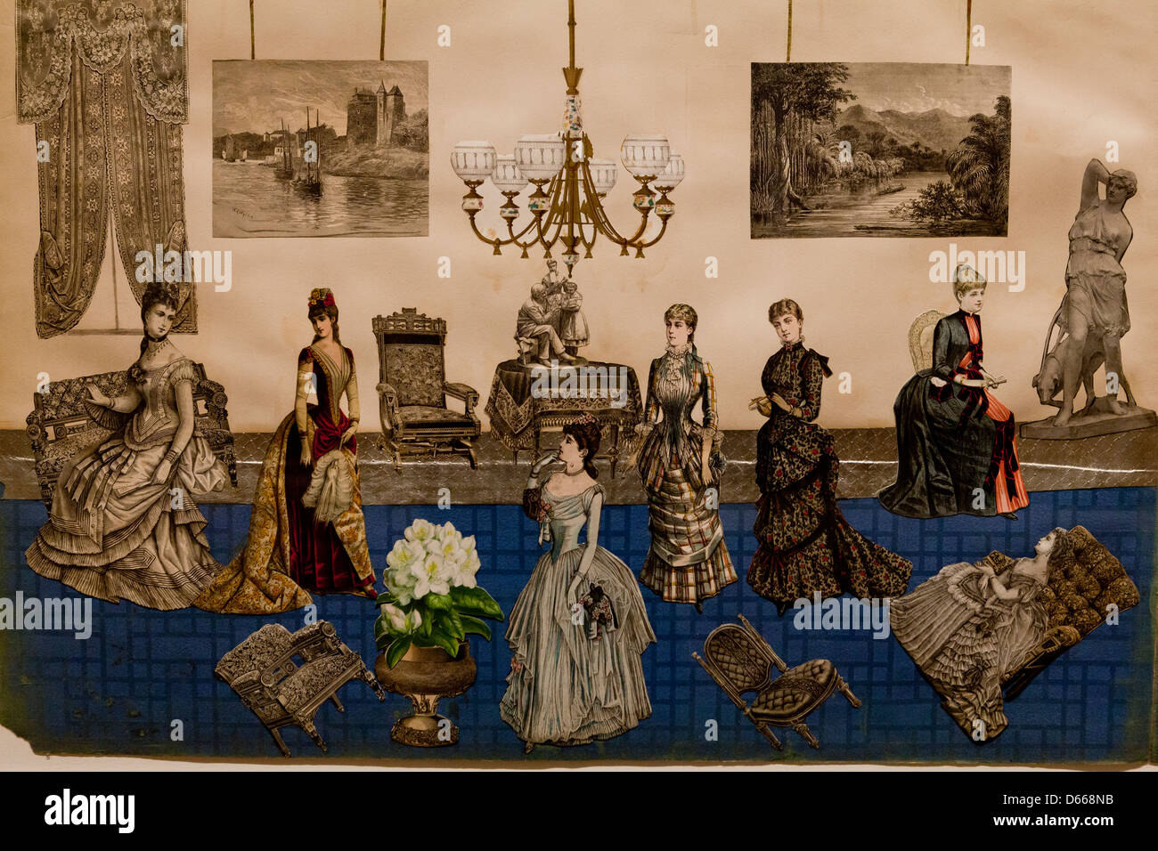 19th century Victorian collage Stock Photo - Alamy