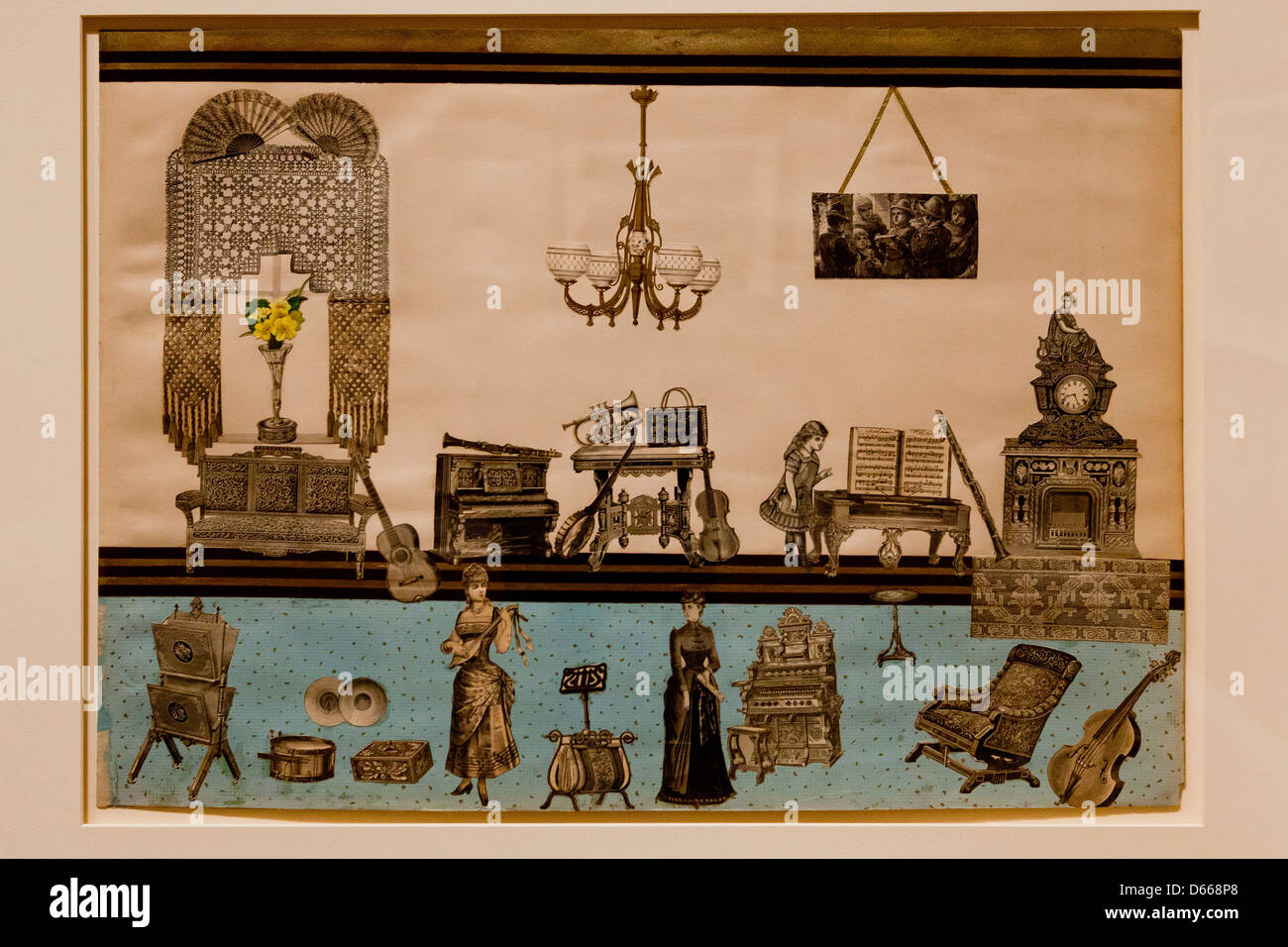 19th century Victorian collage Stock Photo - Alamy