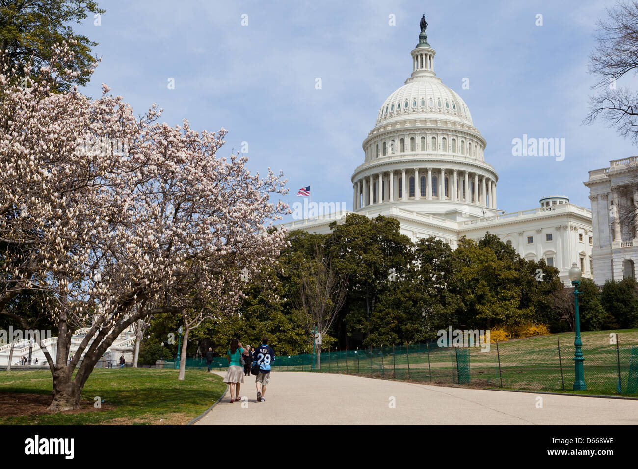 Springtime at the US Capitol building - Washington, DC USA Stock Photo ...