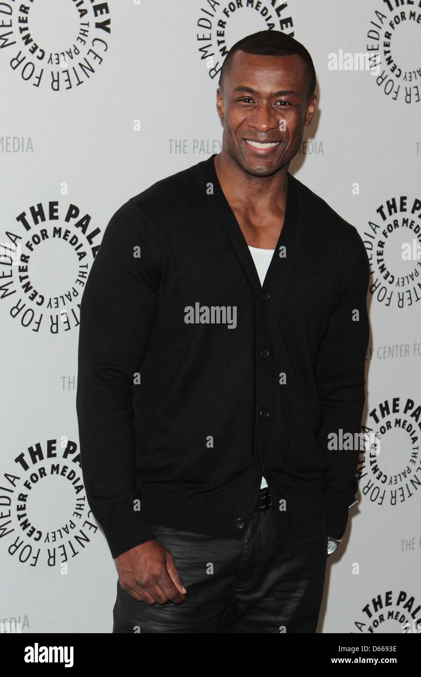 Los Angeles, California, U.S. April 12, 2013. Sean Blakemore attends ...