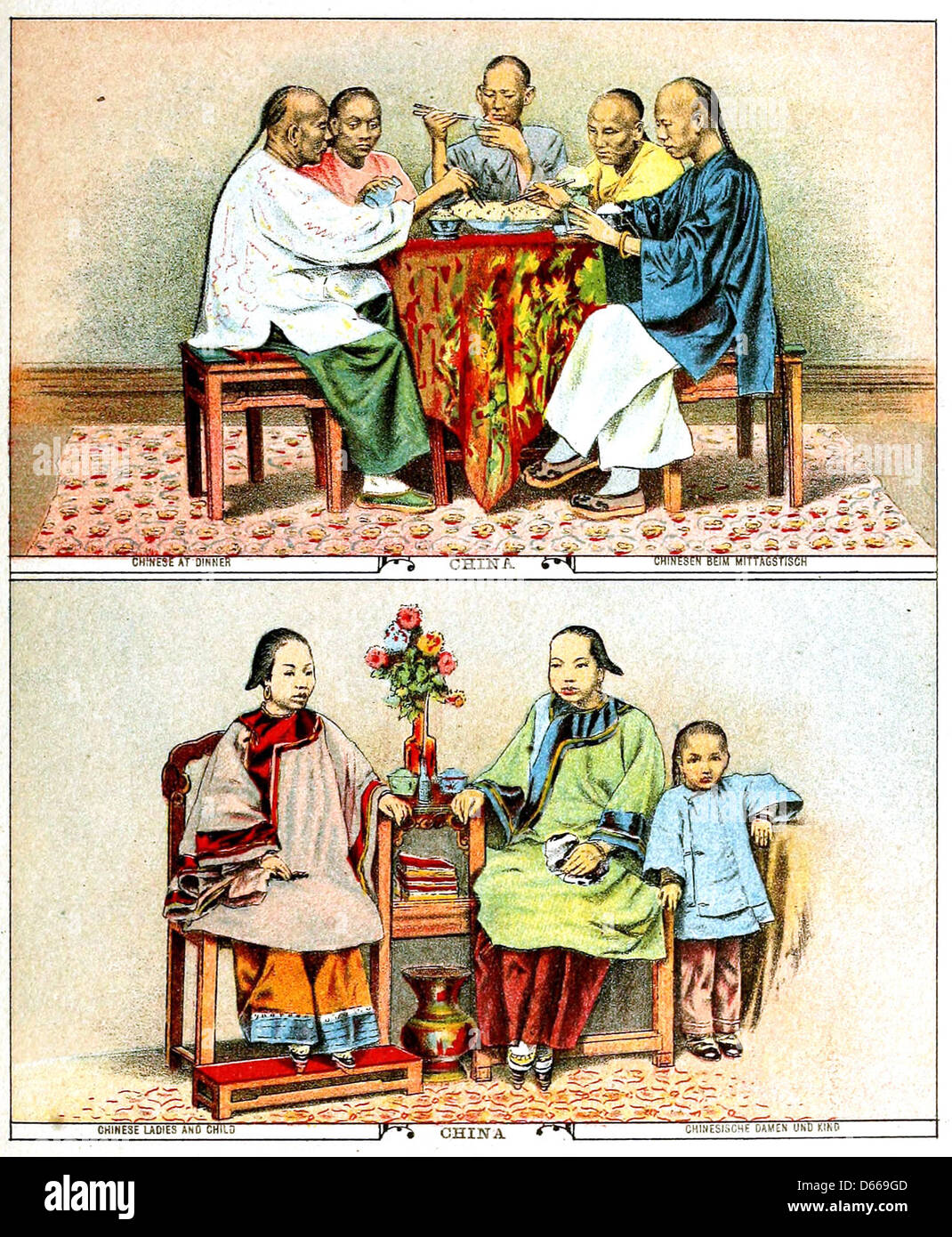 This image shows a scene from the 1888 book 'A Trip Around the World ...