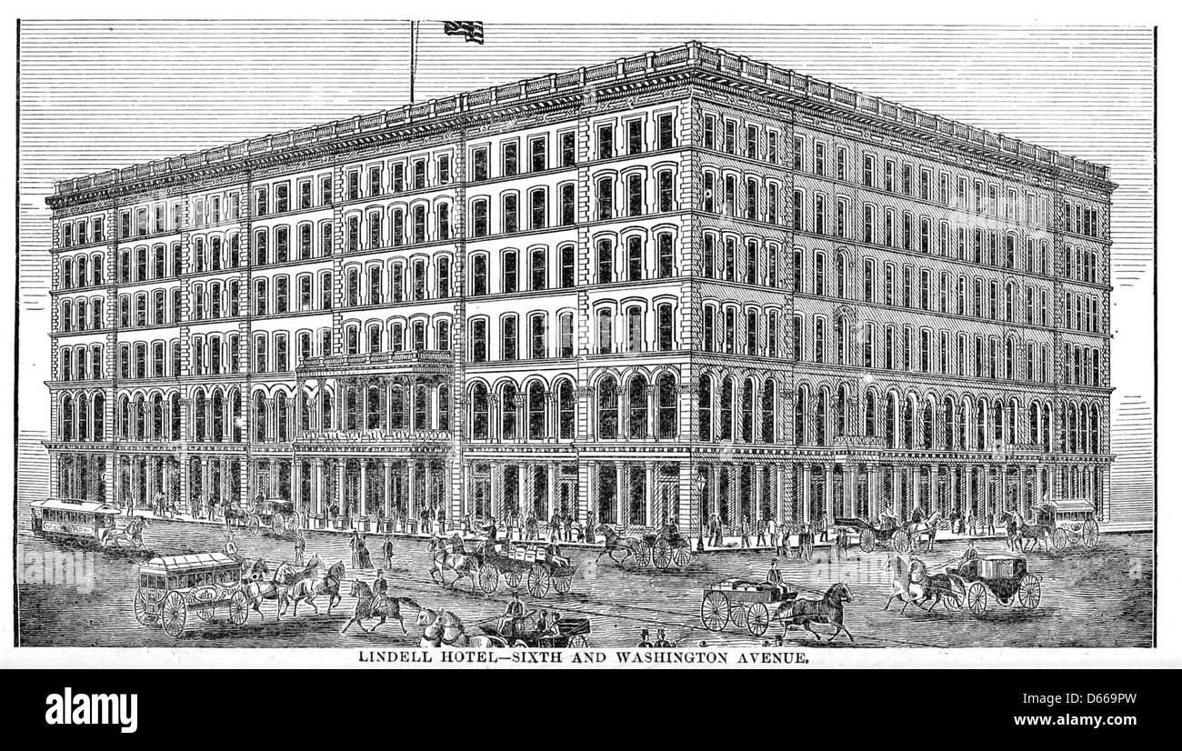 This 1878 photograph from 'A Tour of St. Louis' showcases the Lindell ...