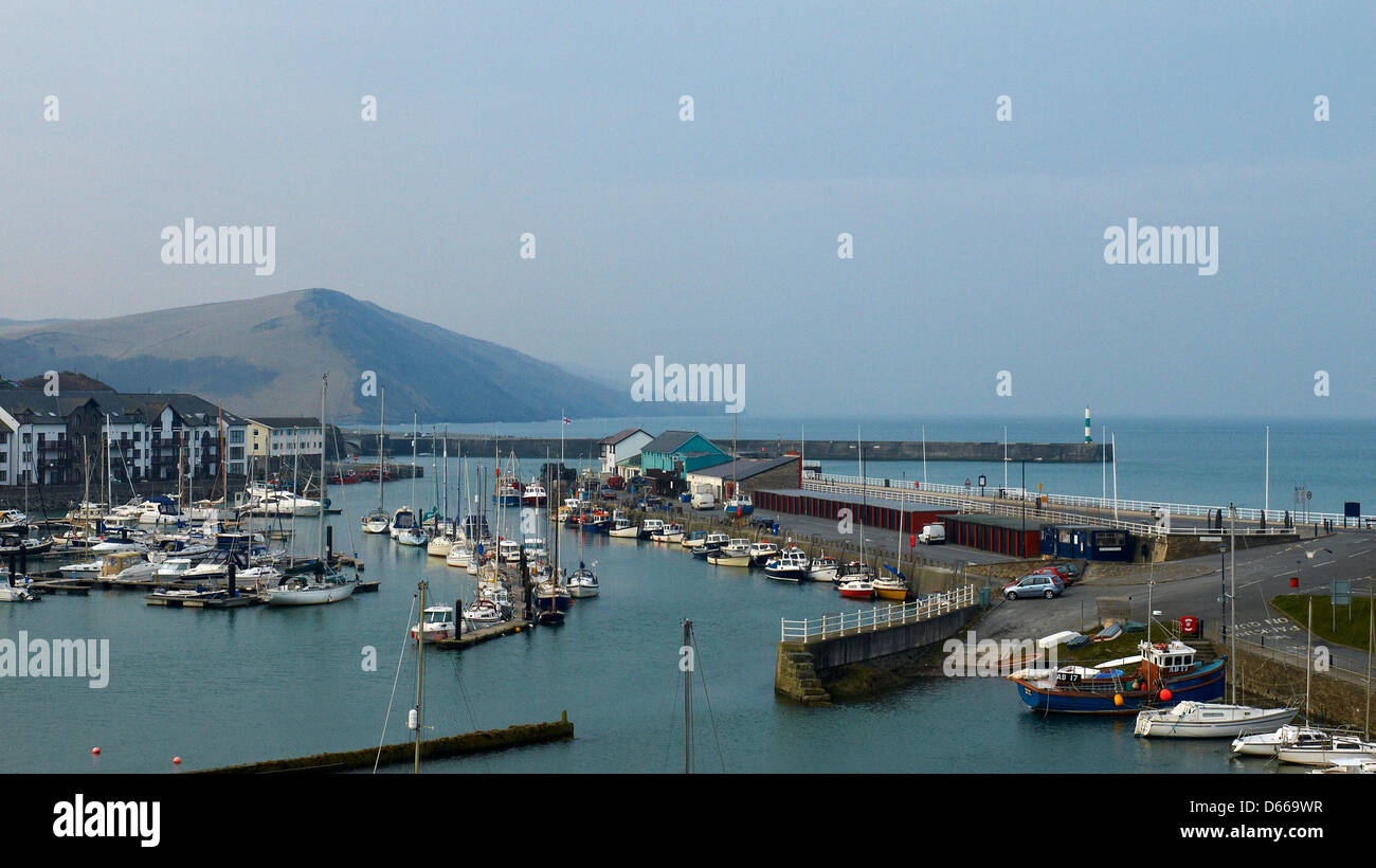 Aberystwyth marina, Ceredigion Wales UK Stock Photo - Alamy