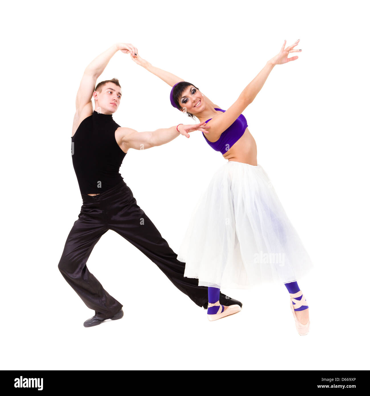 Full length of young ballet couple dancing Stock Photo - Alamy