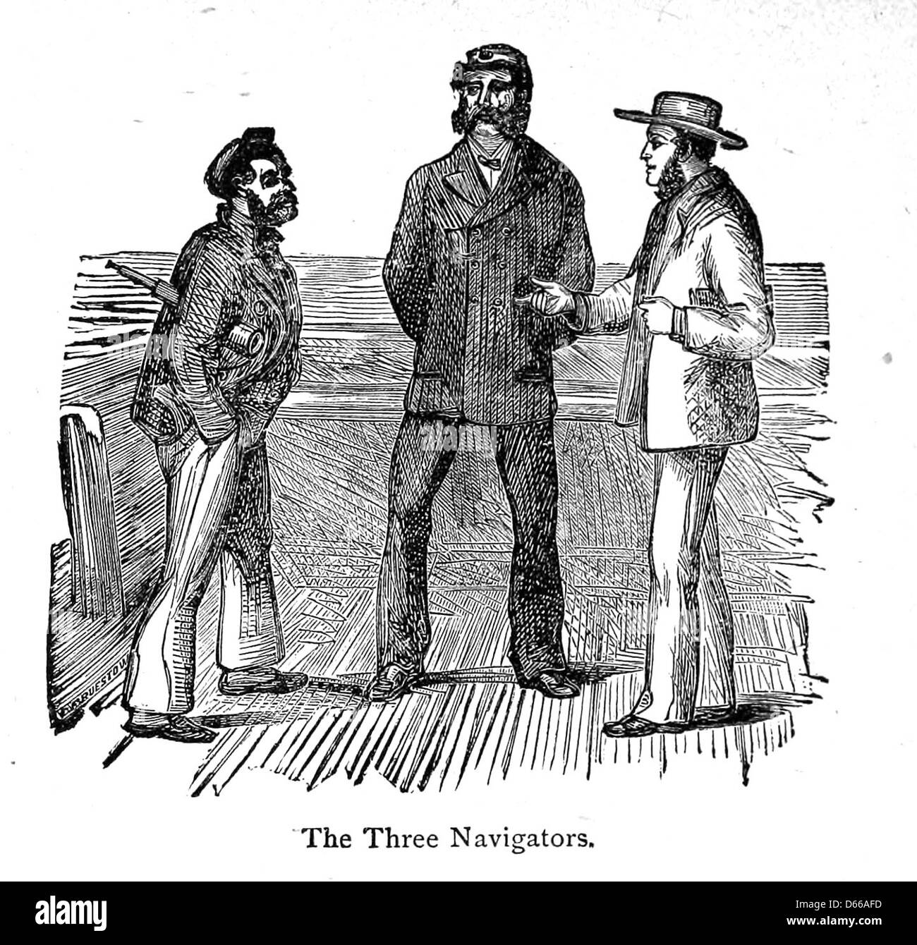 The image depicts a scene from 'A Voyage in the Sunbeam' (1892), a book ...