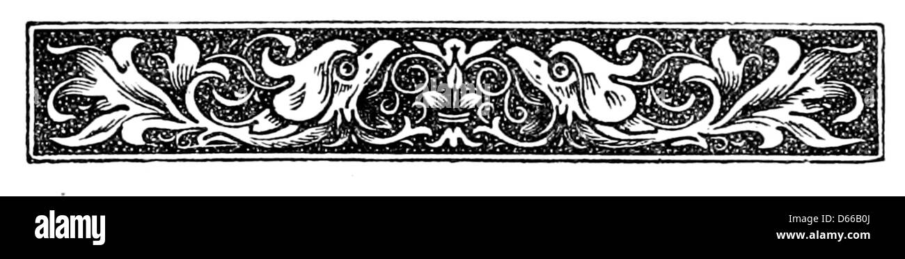 Flower border design Black and White Stock Photos & Images - Alamy