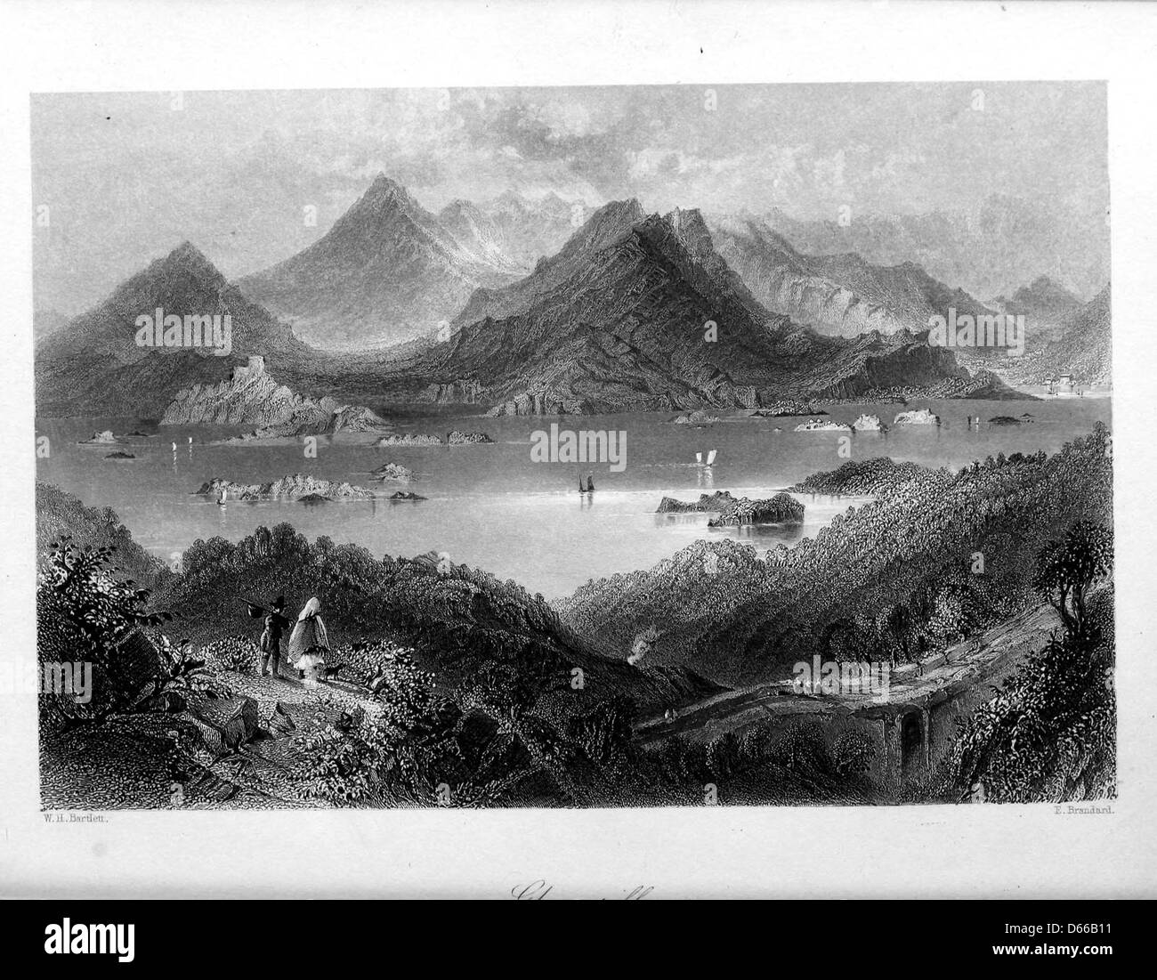 This 1850 image showcases the picturesque landscape of Killarney ...