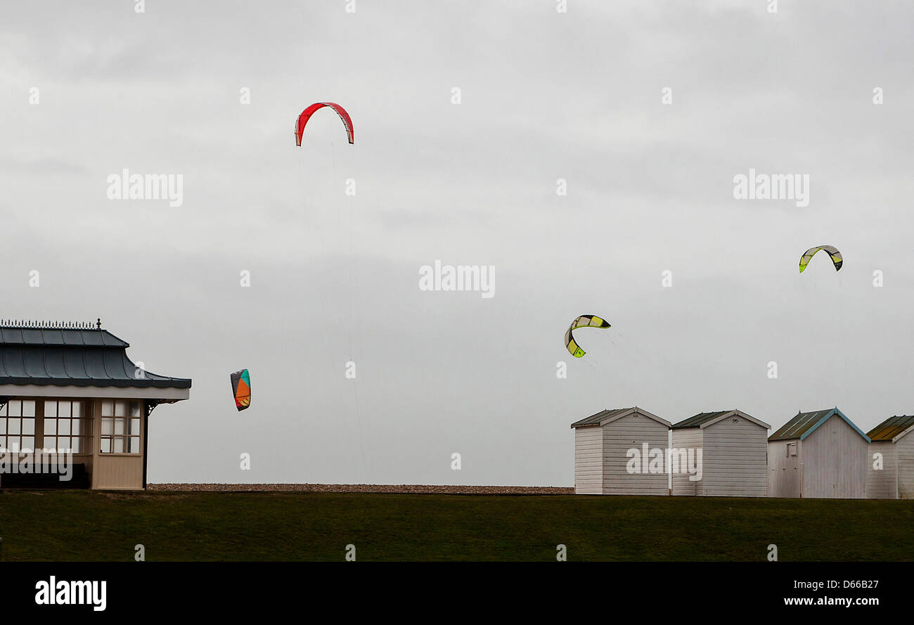 Kite Surfing Goring Beach West Sussex Stock Photo - Alamy