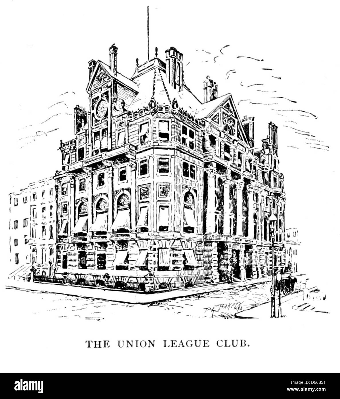 This photograph captures a scene from the Union League Club in New York ...