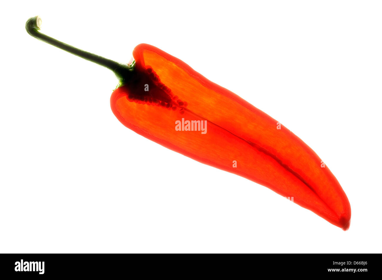 Longitudinal section of red pepper hi-res stock photography and images ...