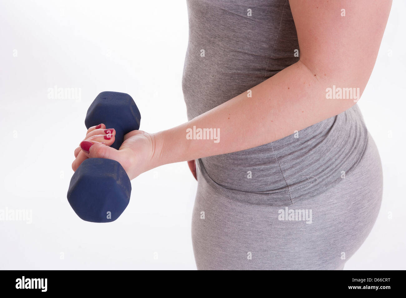 Female Exercise and Fitness on white background Stock Photo - Alamy