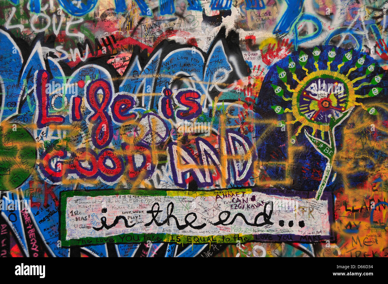 The Lennon Wall in Prague Stock Photo - Alamy