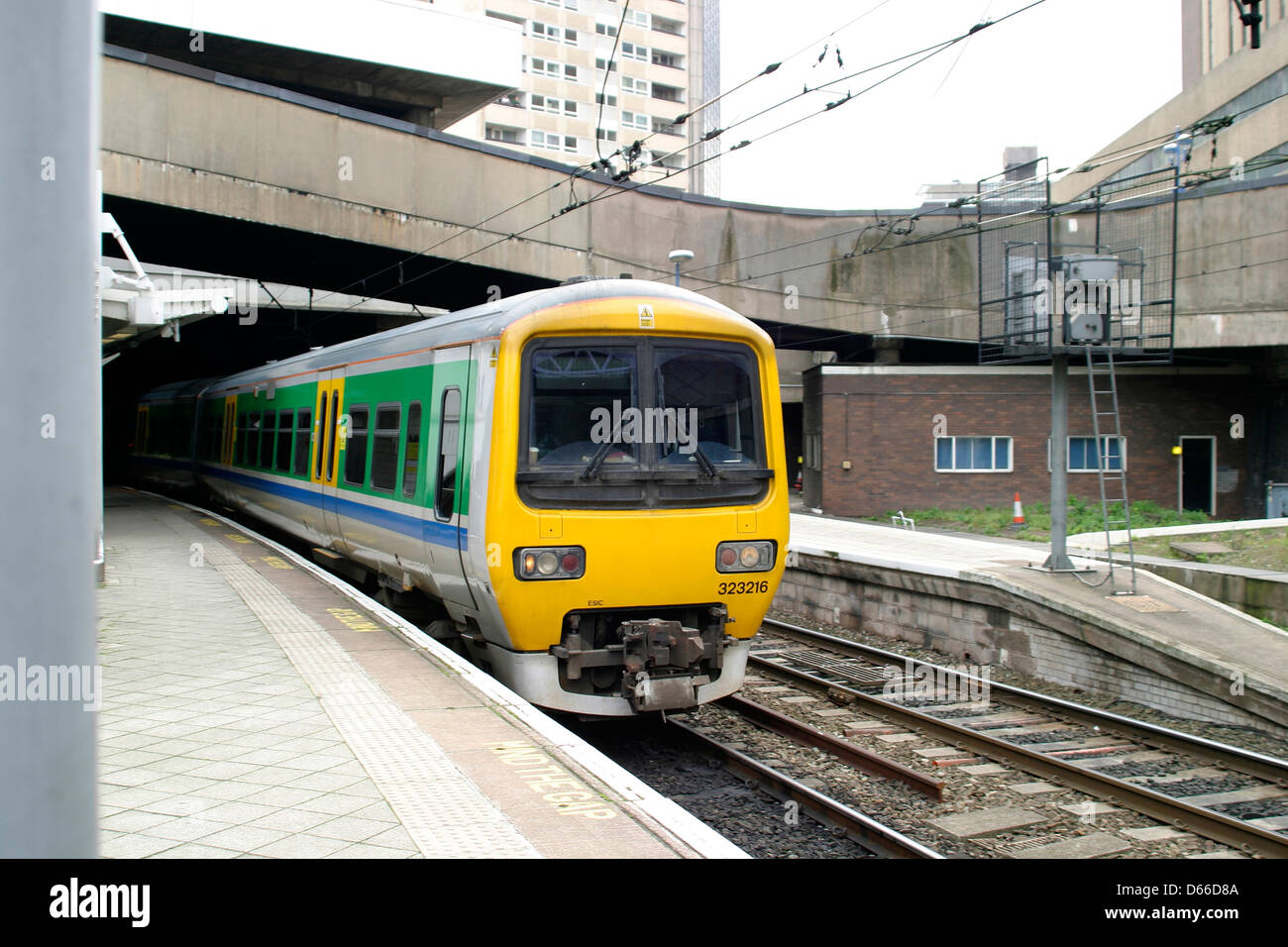 Centro trains unit class 323 leaving Birmingham New Street station ...