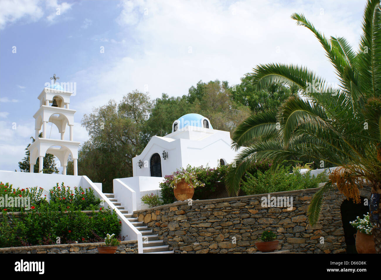 church with tower in Greece, Rhodes island Stock Photo - Alamy