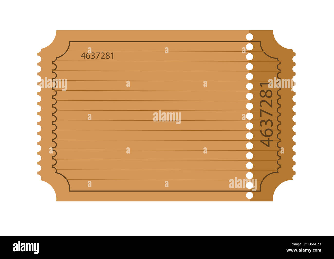 blank ticket isolated on the white background Stock Photo - Alamy