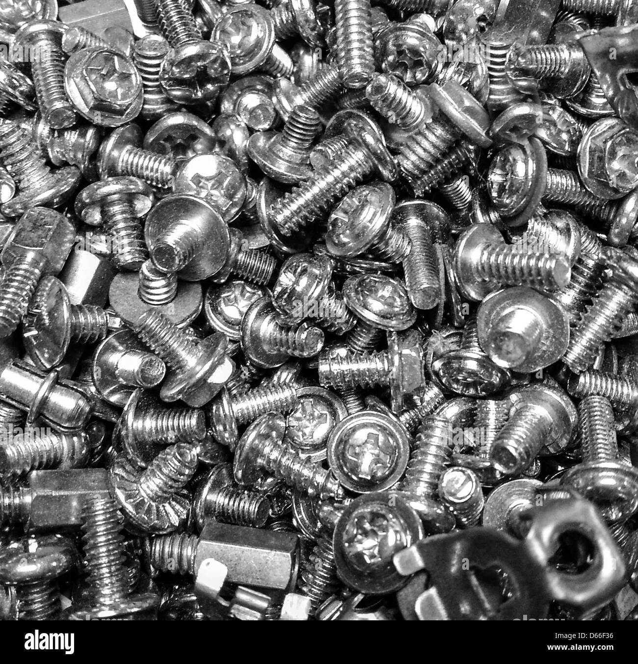 Macro shot of various screws and bolts Stock Photo - Alamy