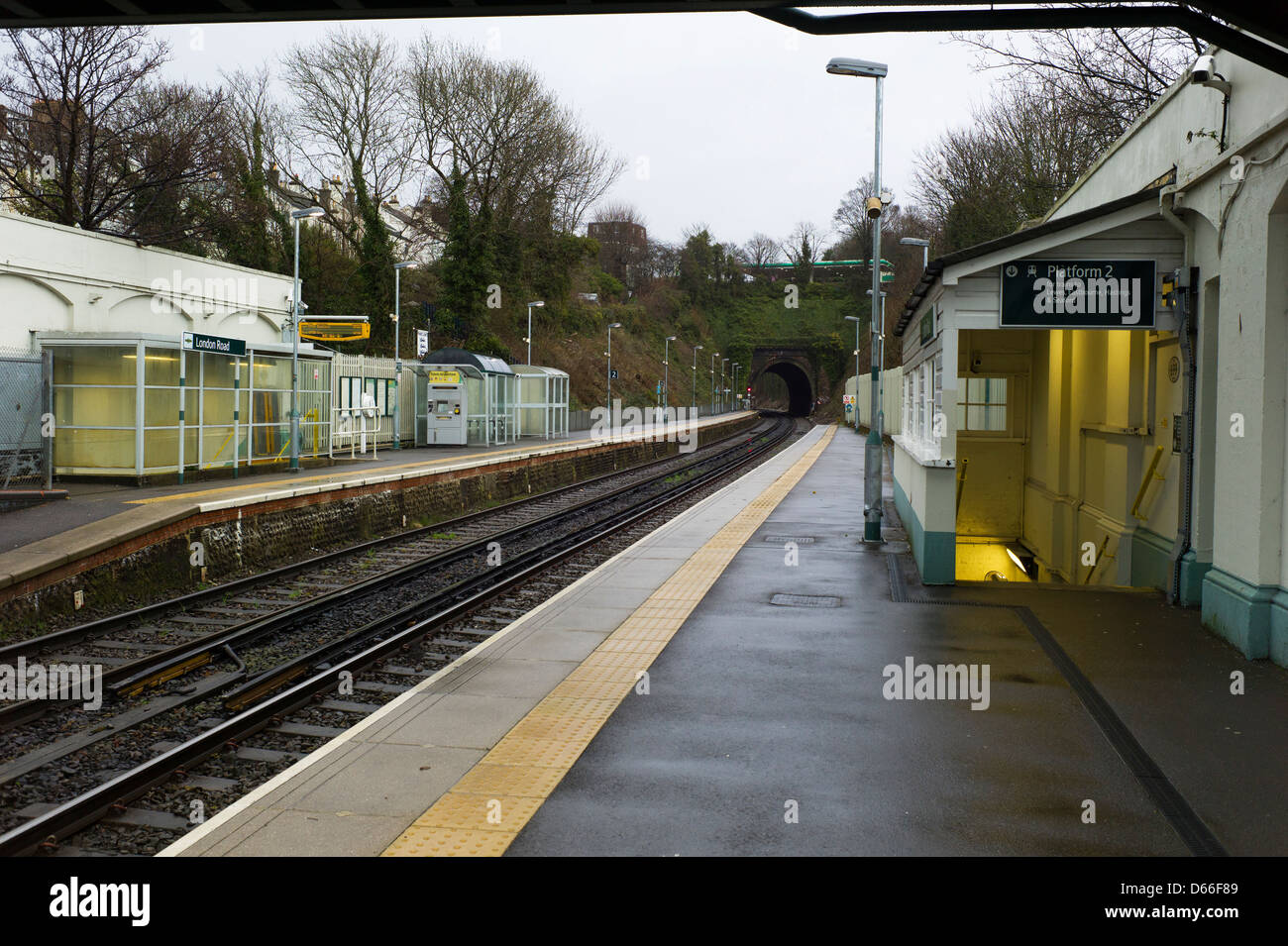 Empty railway station, London Road Brighton, UK Stock Photo - Alamy