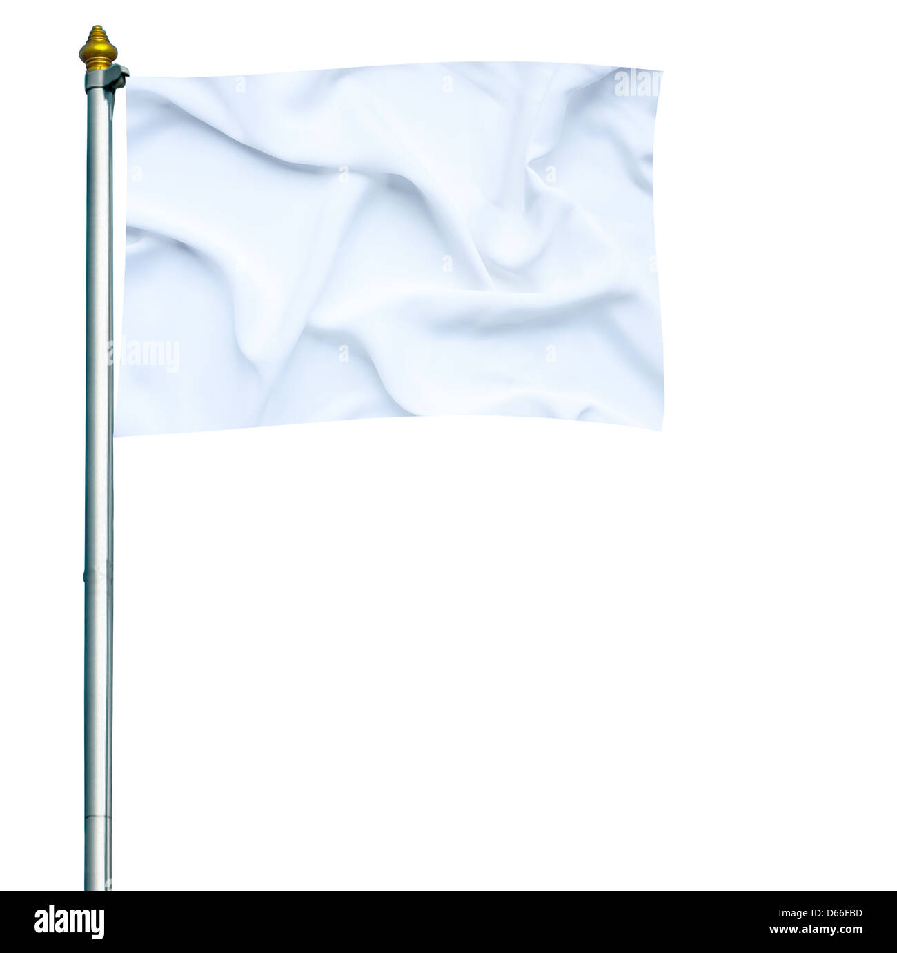 White flag waving on mast hi-res stock photography and images - Alamy