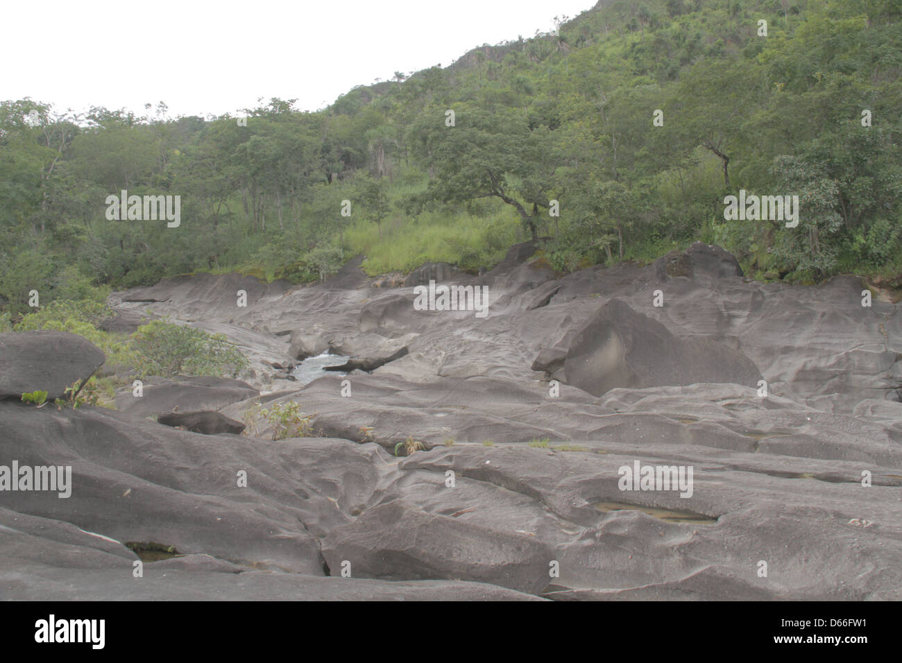 Vale da Lua, Chapada dos Veadeiros river bed at central Brasil Goias ...