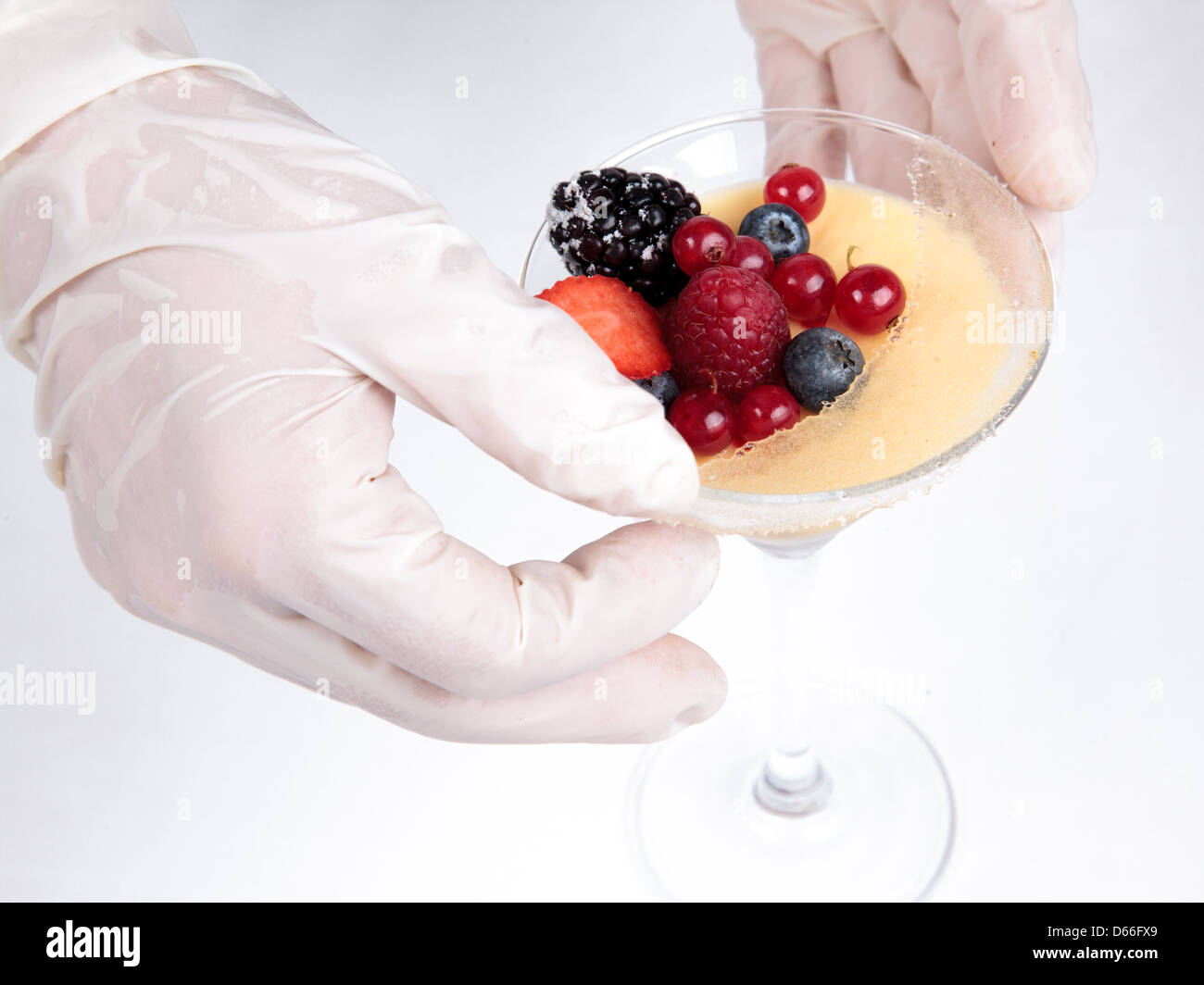 Cooking sweet dessert with fruits Stock Photo - Alamy