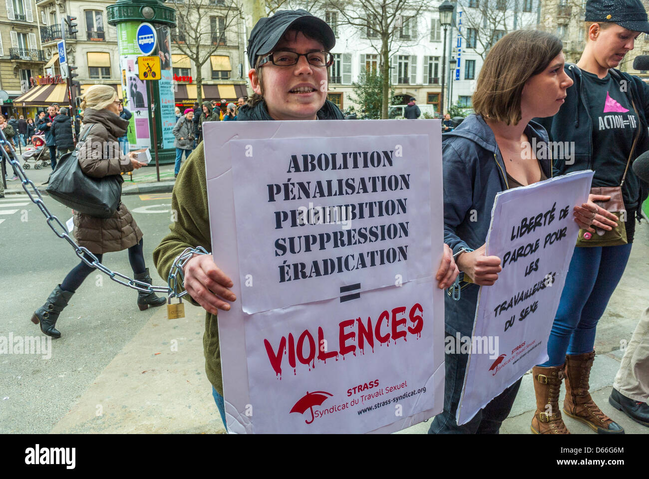 Paris, France, LGBT Groups, Act Up-Paris, The STRASS, Demonstrating ...