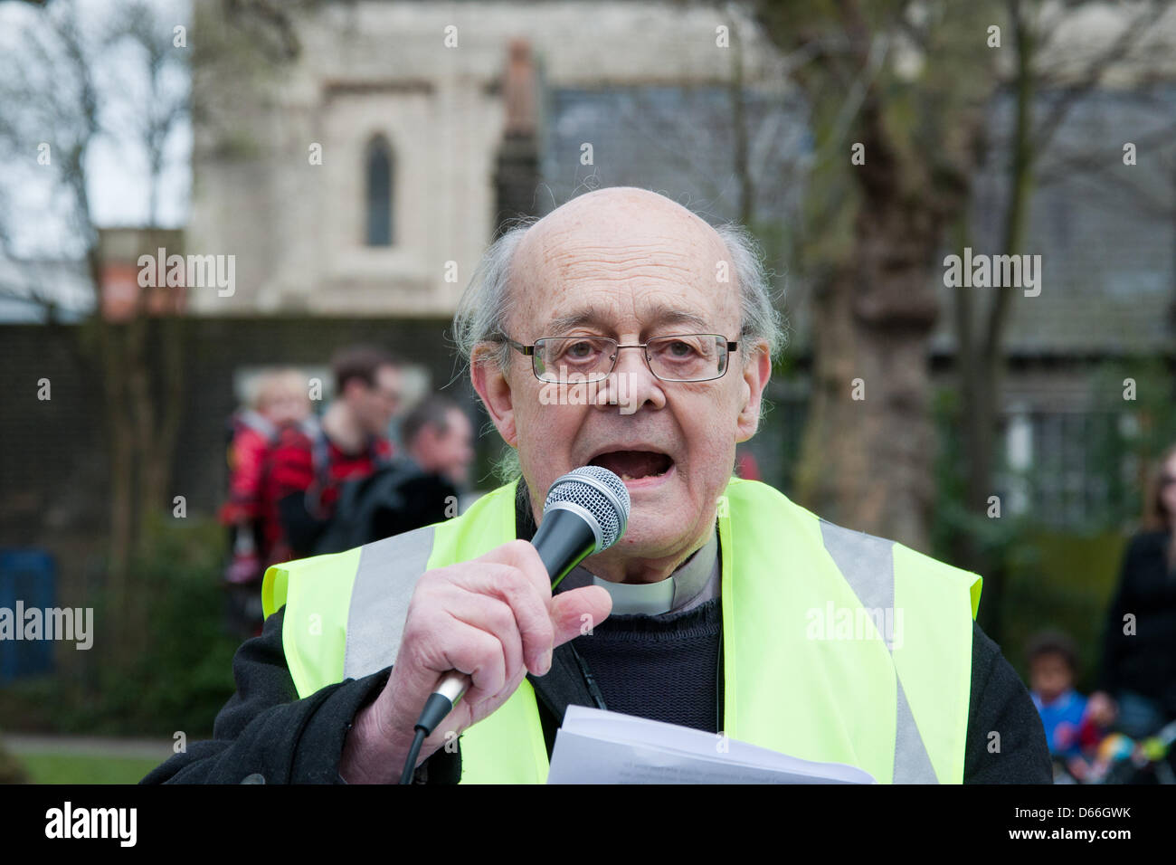 Tottenham, London, England UK 13/04/2013. Reverend Paul Nicolson, of ...