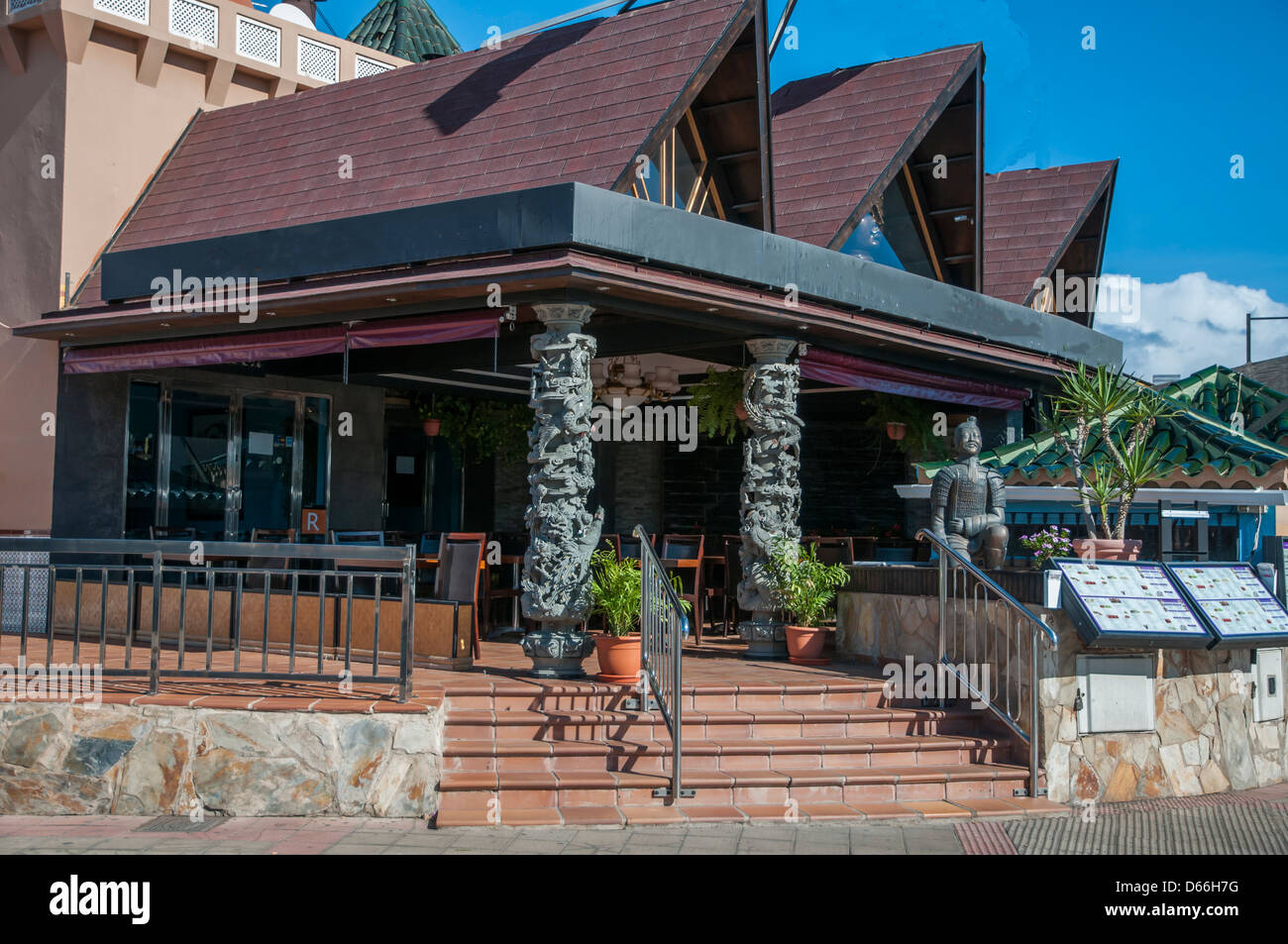 Very beautifully designed restaurant with stairs Stock Photo - Alamy
