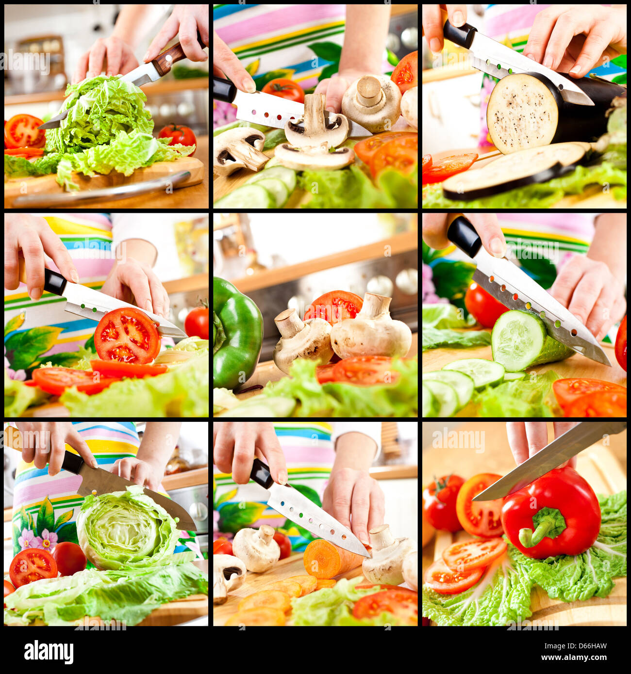 Womans hands cutting vegetables hi-res stock photography and images - Alamy