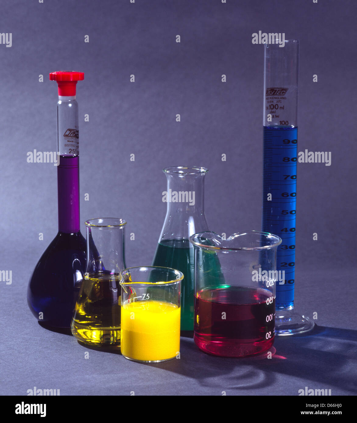A collection of laboratory glassware Stock Photo - Alamy