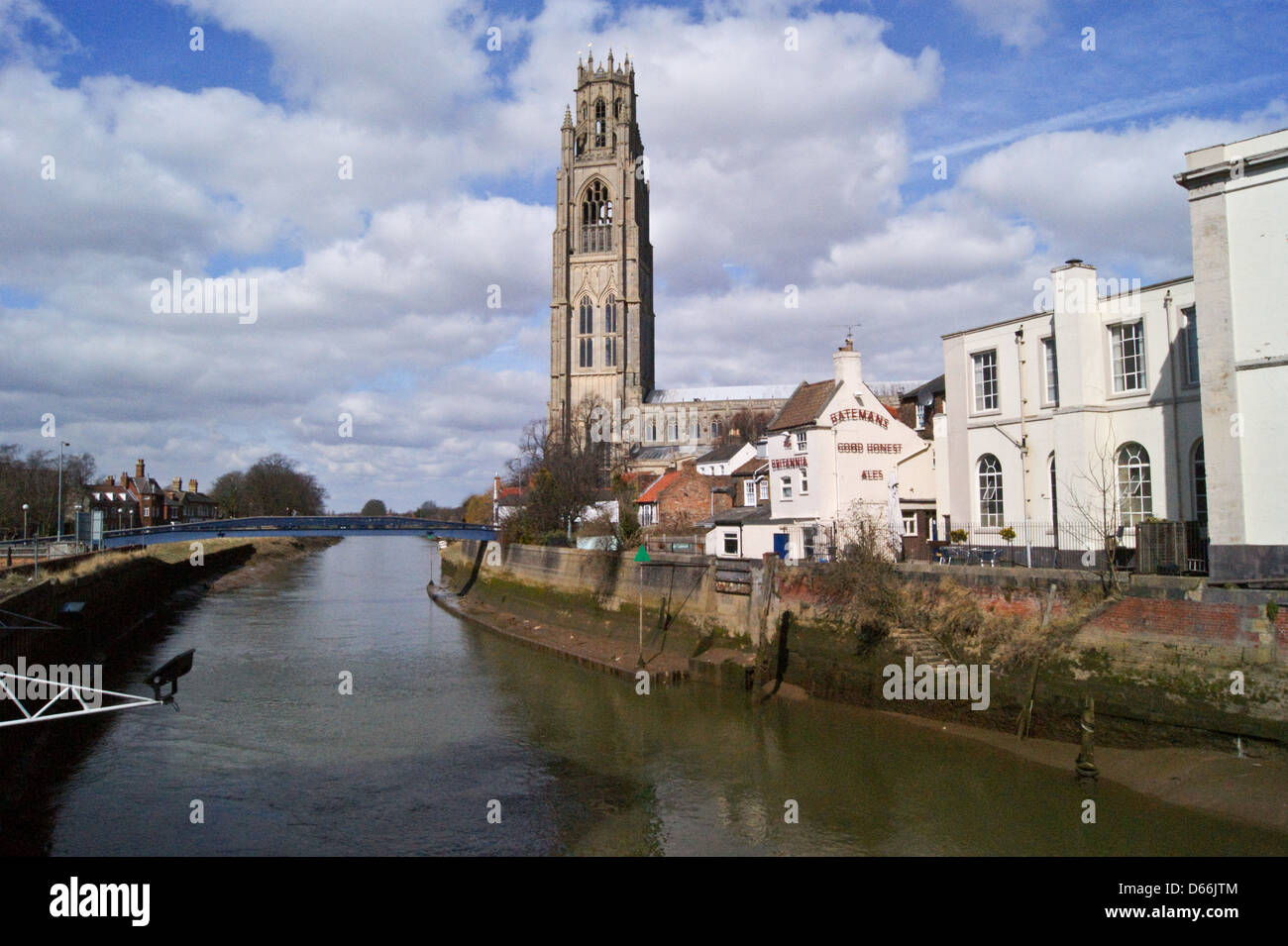 'Boston Stump', St. Botolph's church, Boston, on the Haven, River ...