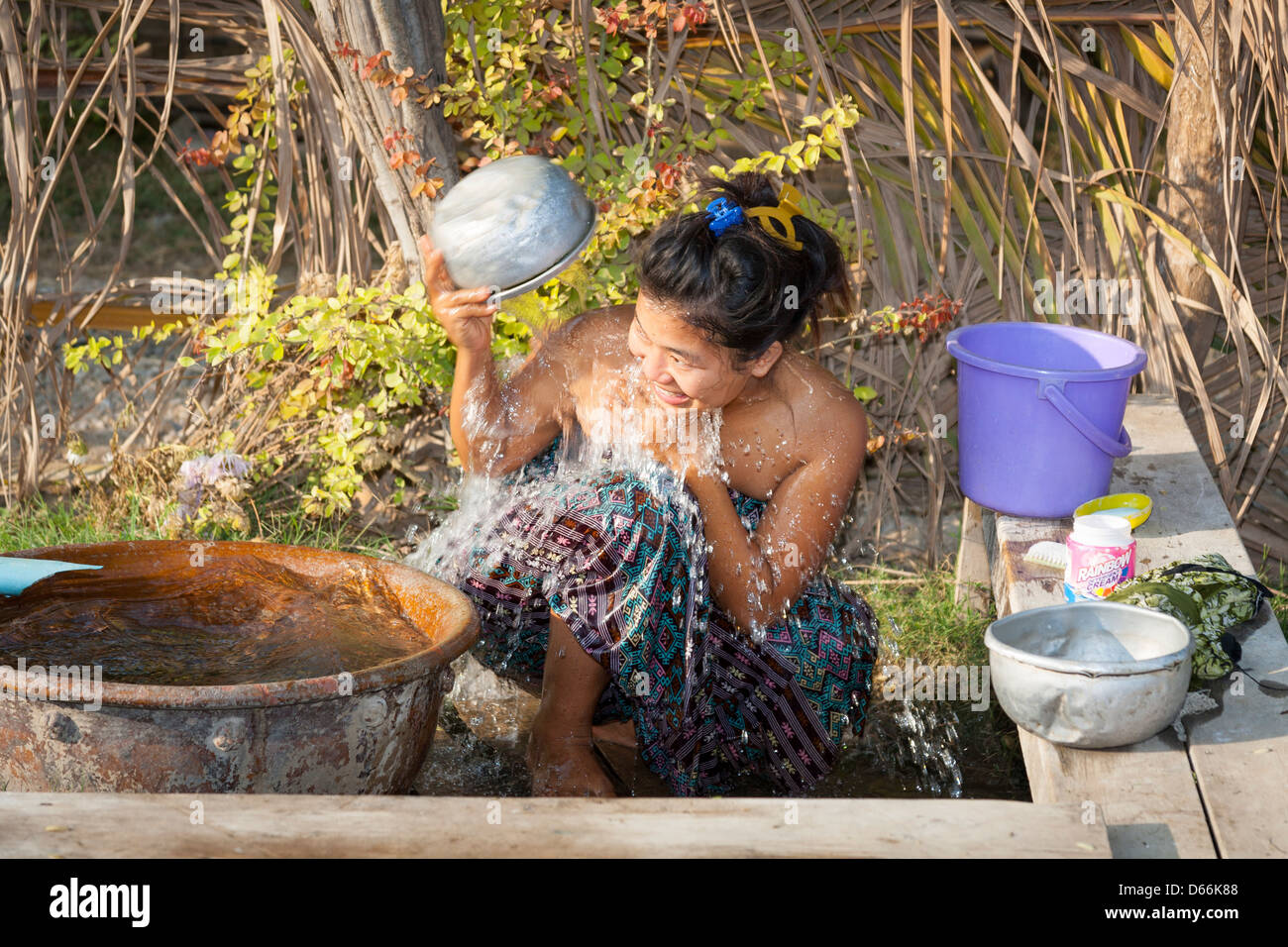 Lady washing hi-res stock photography and images - Alamy