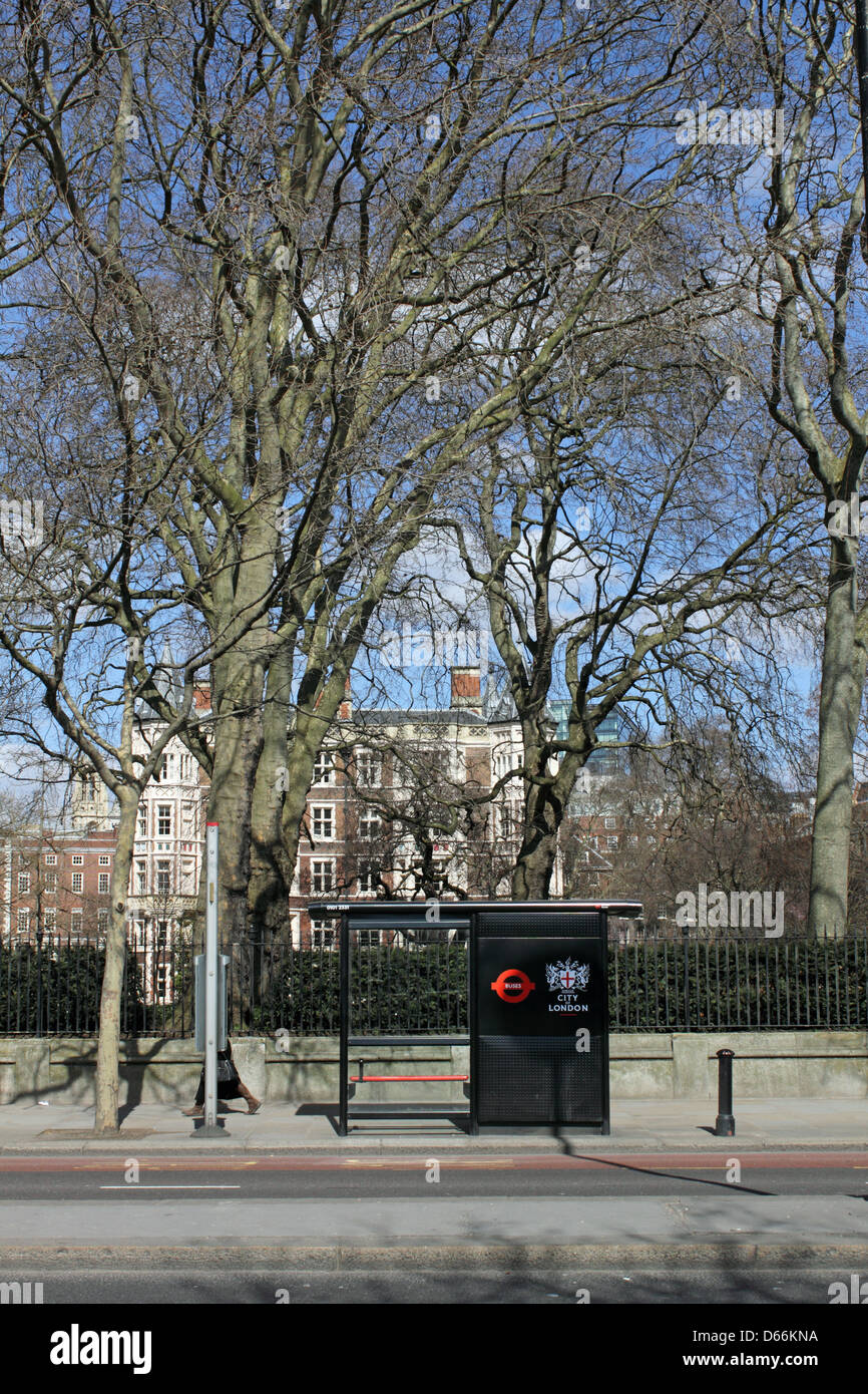 Bus stop London England UK Stock Photo - Alamy