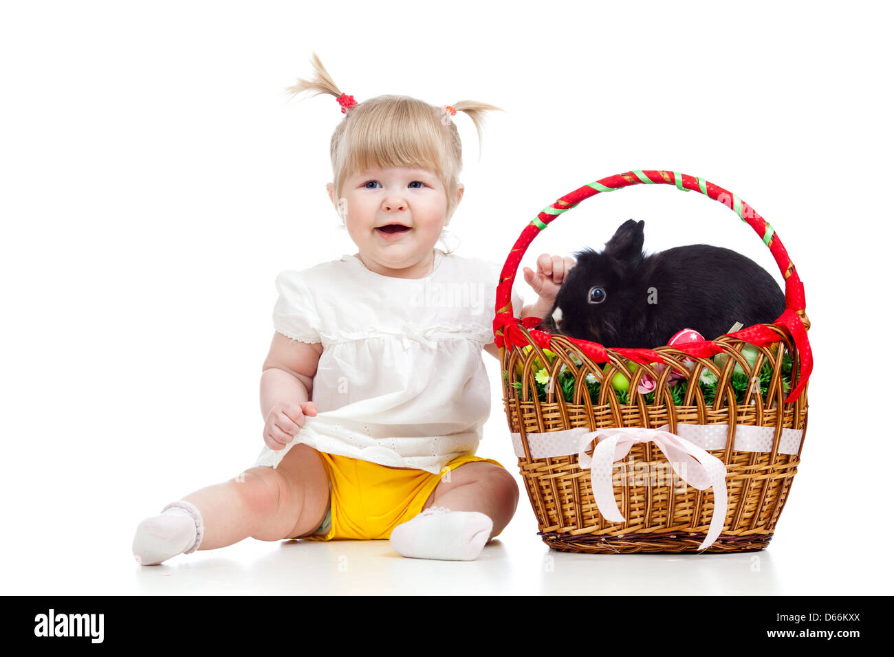 Portrait blond little girl bunny hi-res stock photography and images ...