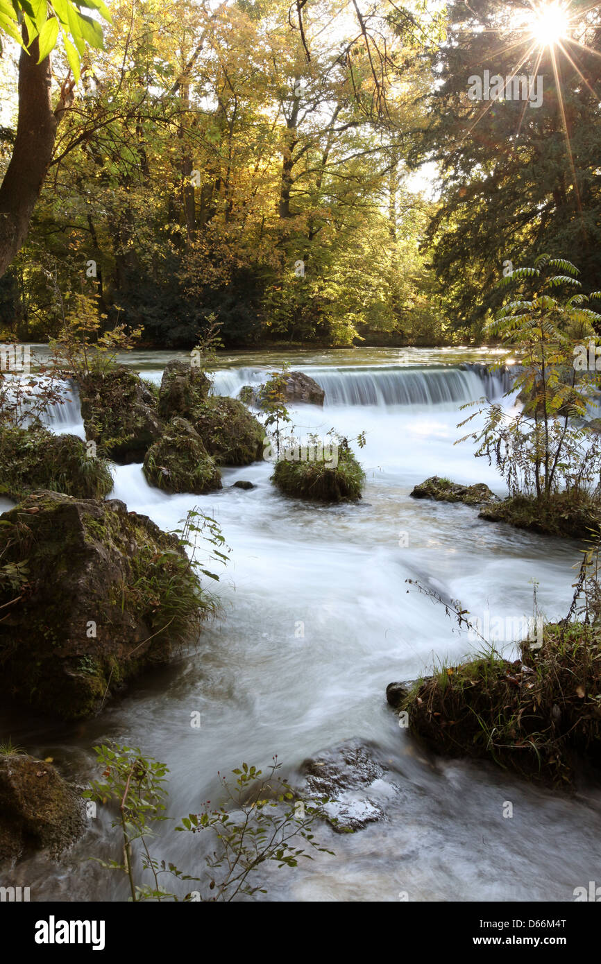 Cascade in a forest Stock Photo - Alamy