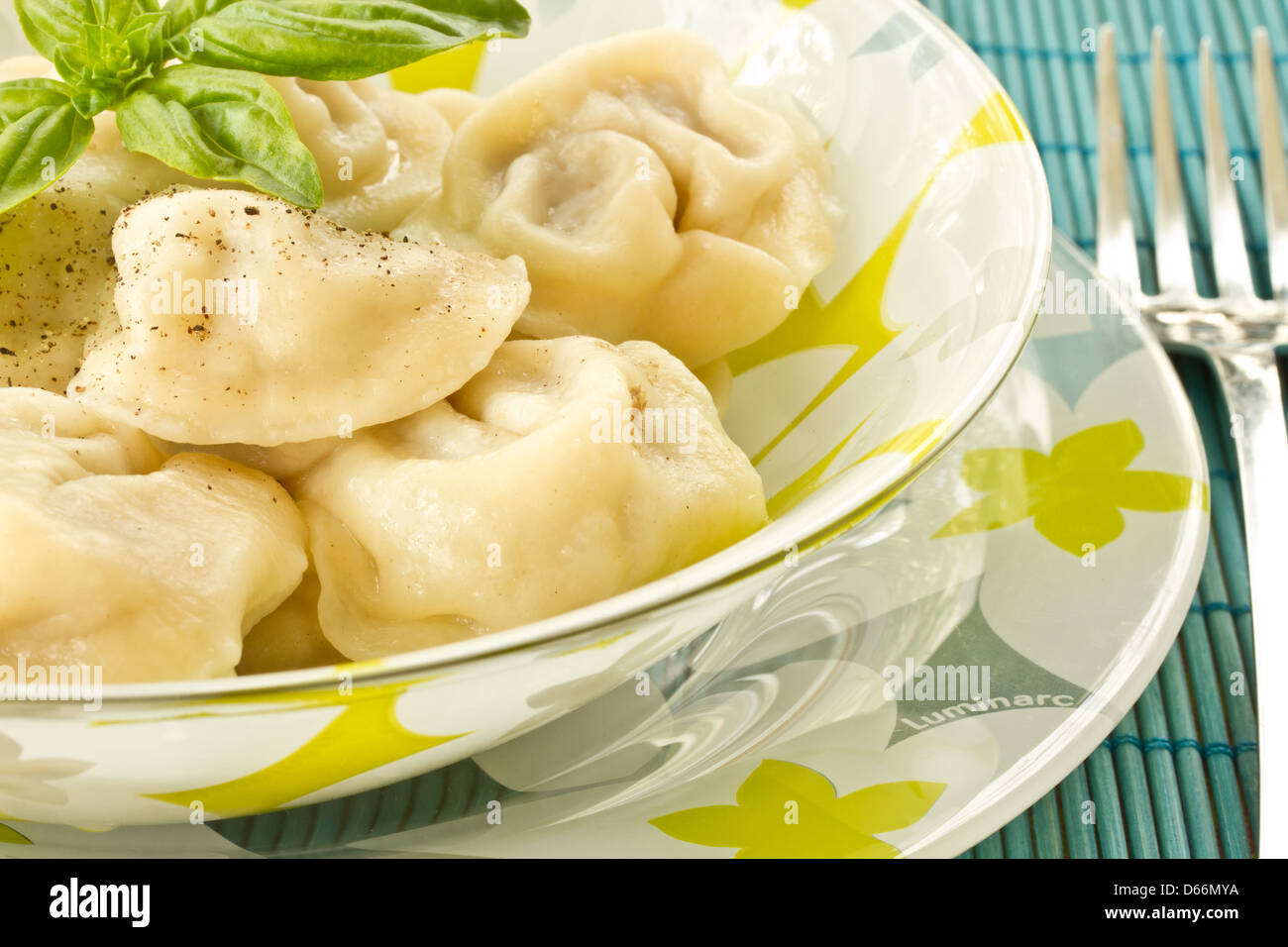 delicious freshly cooked ravioli on a plate Stock Photo - Alamy