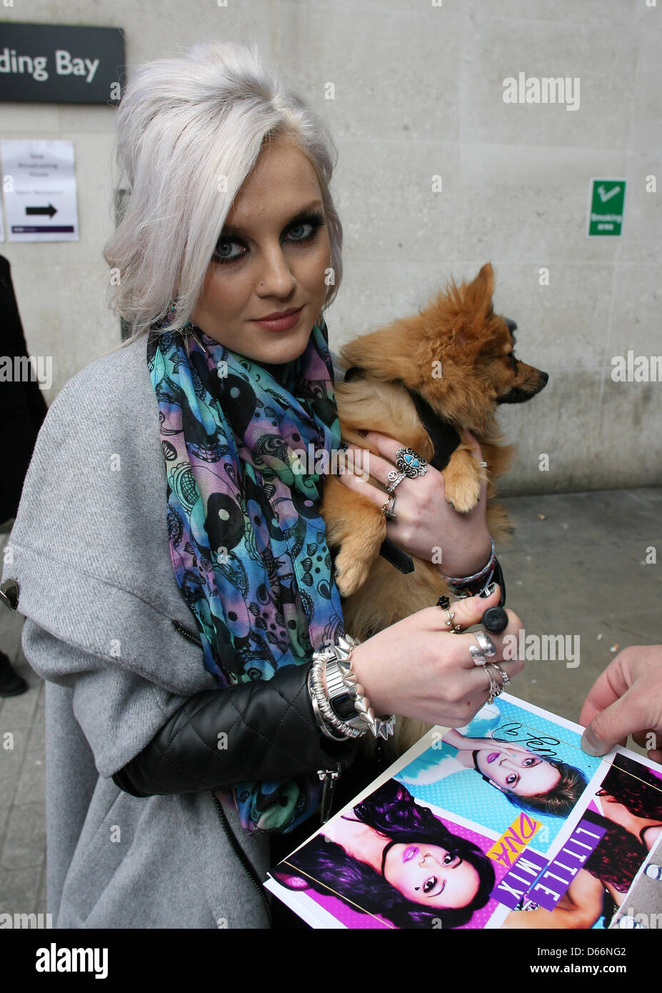 London, UK, 13th April, 2013: Perrie Edwards from girl band Little Mix ...