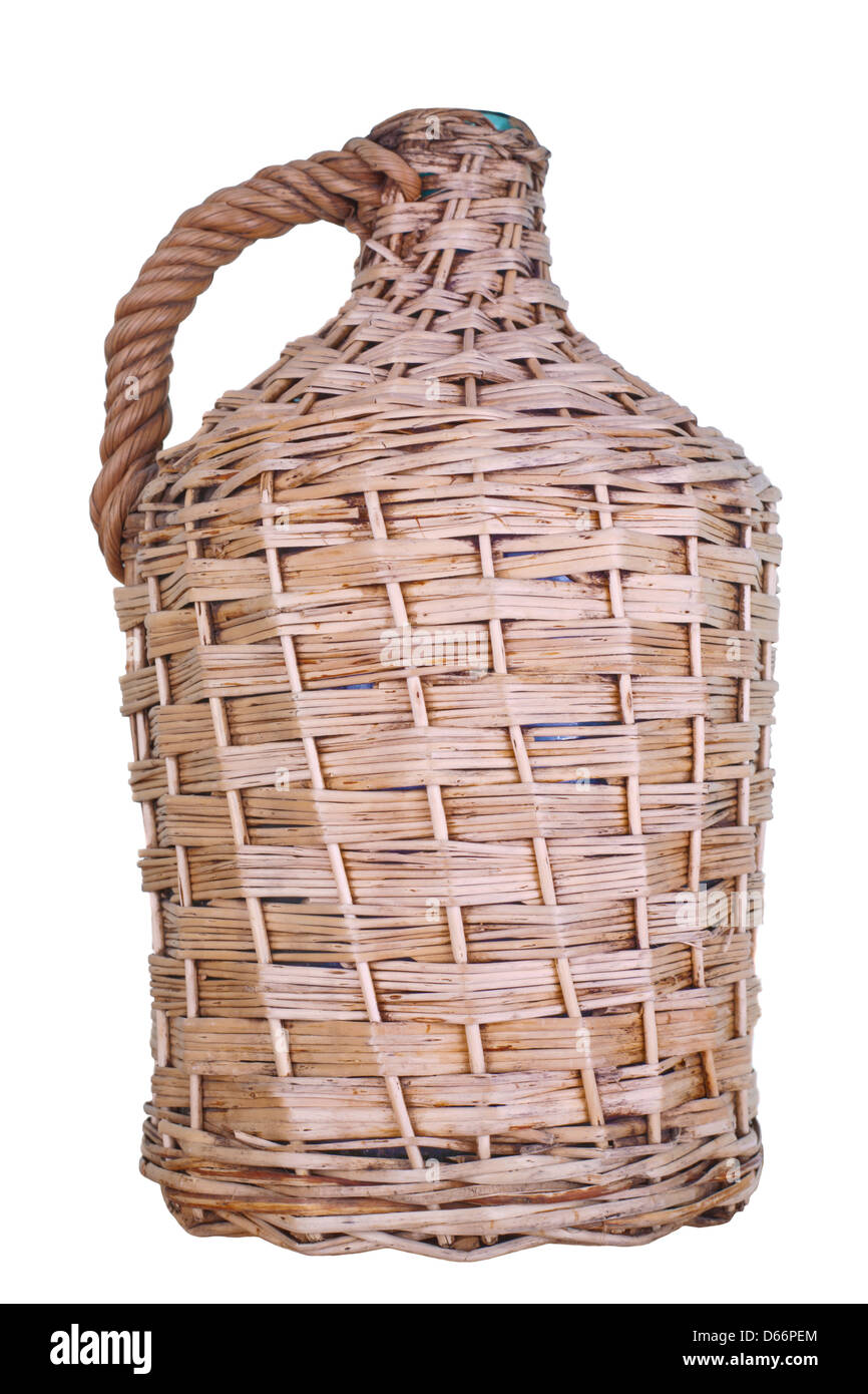 Old wicker bottle jar hi-res stock photography and images - Alamy